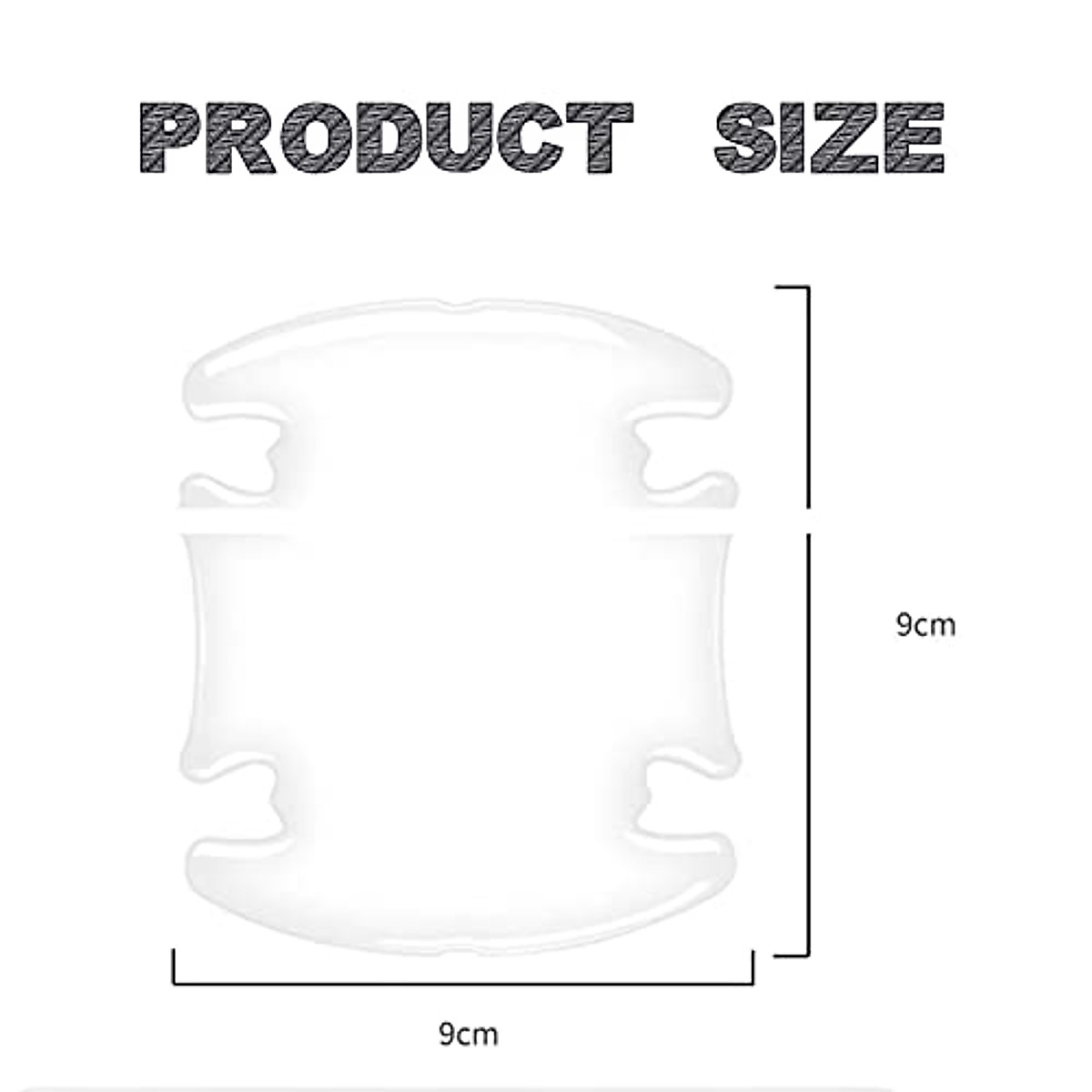 4Pcs 3D Transparent Car Door Bowl Scratch Protector, Universal Waterproof Anti-Scratch Paint Invisible Protection Film for Most Models