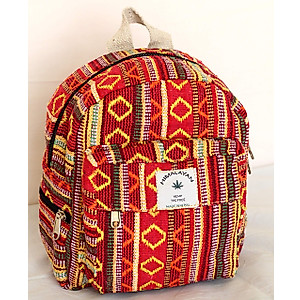 Generic Set Of Mini Backpack + Pen case + Coin Purse Hemp University Light Weight Backpack For Girl (Red),Small Backpack