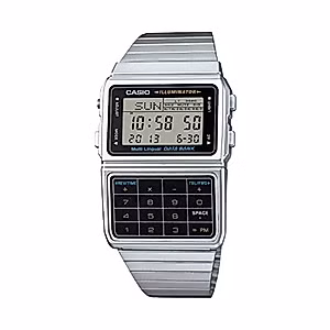 Casio Men's Silver Tone 25 Memory Calculator Databank Watch