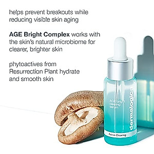Dermalogica Age Bright Clearing Serum (1 Fl Oz) Anti-Aging Face Serum with Salicylic Acid - Promotes Smoother, Clearer, Brighter, and More Even Skin
