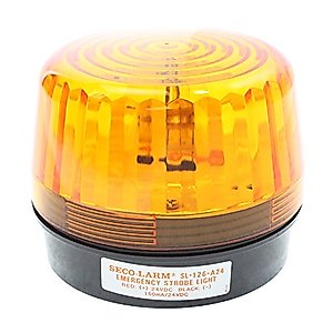 SECO-LARM SL-126-A24Q/A Strobe Light, Amber Lens; For "informative" general signaling requirements; For 6 to 24-Volt use; Incorrect polarity cannot damage circuit or draw current; Easy 2-wire installation, regardless of voltage