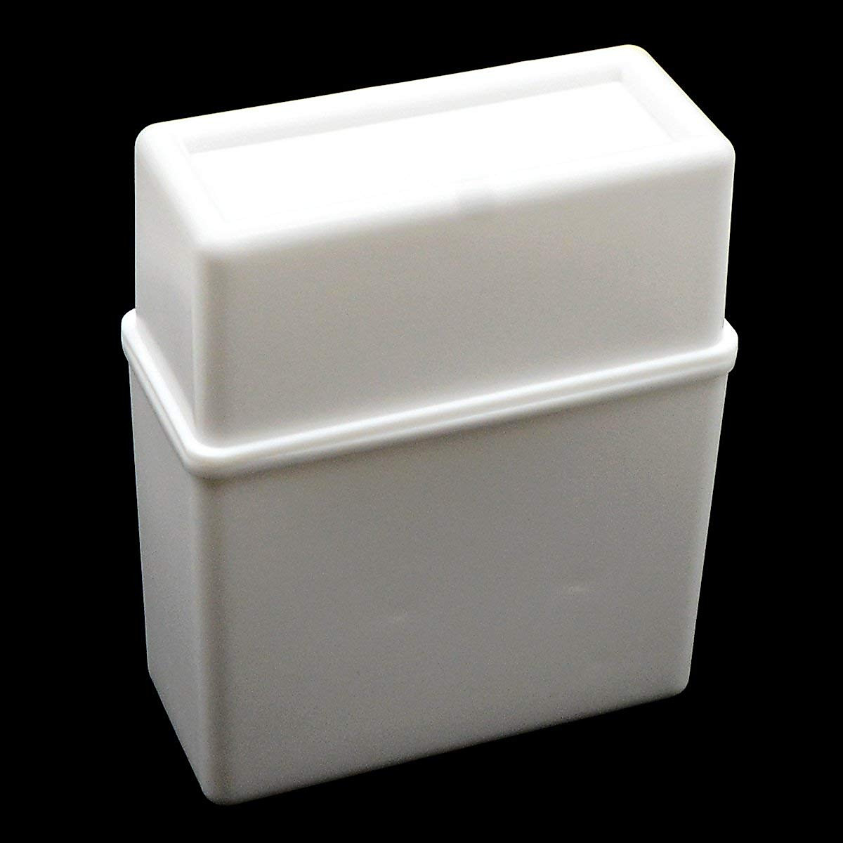 YXQ 24 Slots Microscope Slides Staining Jar Frame Rack 2-Set White Plastic Covered