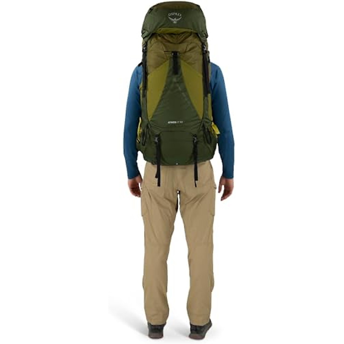 Osprey Atmos AG LT 50L Men's Backpacking Backpack, Black, L/XL