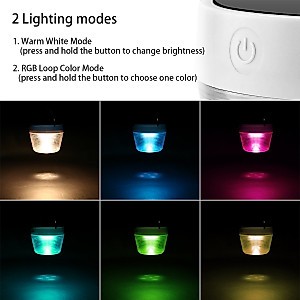 Lighting EVER Solar LED Camping Lantern, Portable Table Lamp, RGB Storage Box, USB Rechargeable Tent Light for Outdoor, Hiking, Fishing, Emergency and More