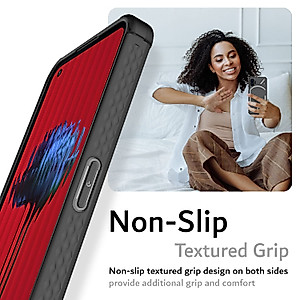 TUDIA Rugged Fit Designed for Nothing Phone (1) Case, [SKN] Shockproof Anti-Yellowing Slim Grip Semi-Transparent TPU Bumper Reinforced Corners Drop Protection for Nothing 1 Phone Case - Frosted Black