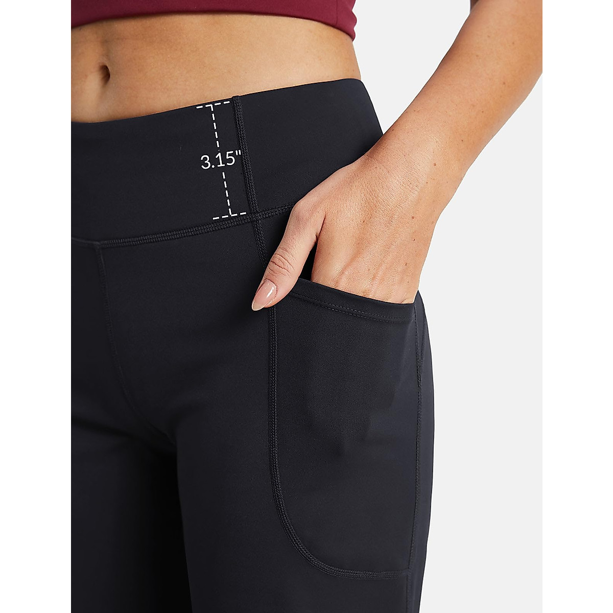 BALEAF Women's 12" Bermuda Shorts Long Shorts Knee Length Running Walking Workout Athletic Stretch Pockets Black L