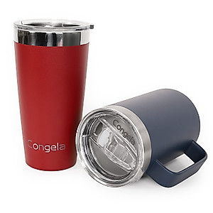 Spill proof coffee mug lids, For 20 oz yeti lids,replacement lids, tumbler lids - Sliding Lids for Yeti,coffee mug lids, Splash Proof, Silicon Slider Locking, Straw Friendly(2pack,clear)