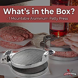 Pro-Grade Burger Press 4.5in. Nonstick Cast Aluminum Patty Maker Presses 1/4 Lb Ground Beef or Sausage Patties. Grill Perfectly Round Hamburgers Quick and Easy. Great for Barbecues and Meal Prep