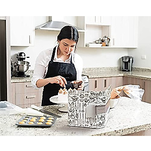 Recipe Binder, Full Page 3 Ring Standard Binder Organizer Set (with 50 Page Protectors & 12 Category Divider Tabs) by Better Kitchen Products, 11.5" x 12" Sleek Kitchen Design