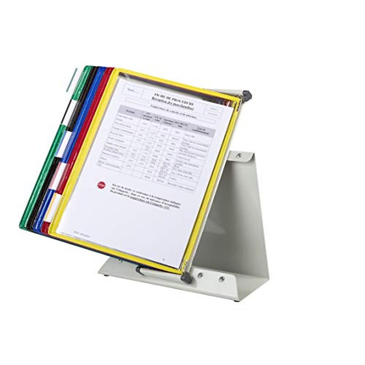 Tarifold Desktop Reference System With 10 Display Pockets, Assorted Colors, 20 Sheet Capacity (D291)