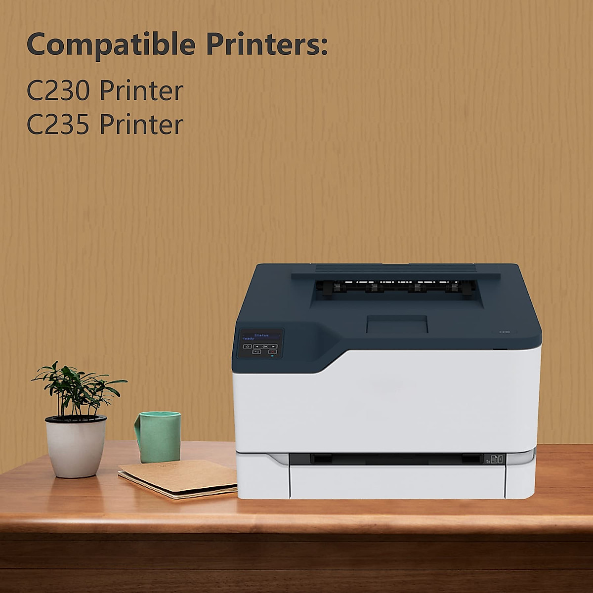 C230/C235 Black, Cyan, Magenta, Yellow High Capacity Toner Cartridge (4-Pack) - Replacement for Xerox C230 C235 Printer - 006R04383 006R04384 006R04385 006R04386