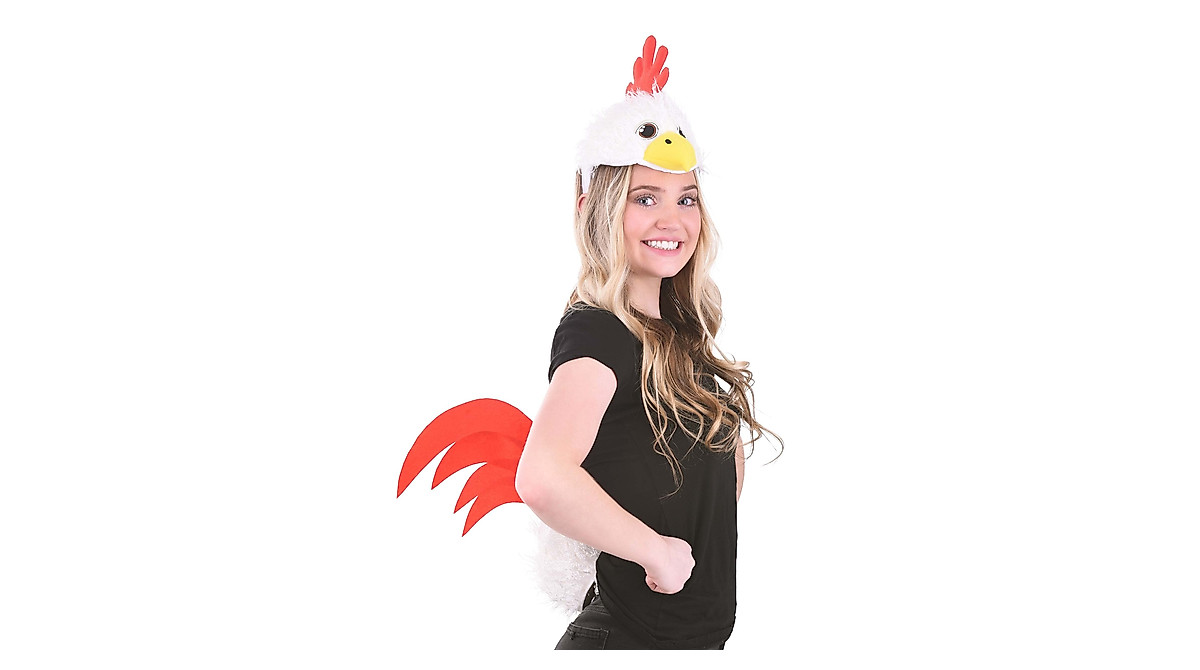 Elope Chicken Headband & Tail Costume Kit for Fun