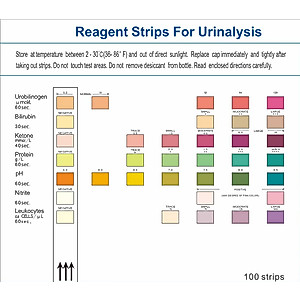 INVBIO URS 7-in-1 Test Strips 7 Paras Protein/Ketone - 100 Cnt