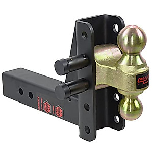 TOPTOW 64381 Adjustable Trailer Tow Hitch with Dual Ball 2" & 2-5/16", 6-1/2" Drop, 2-1/2" Solid Receiver, 22,000lbs Capacity…