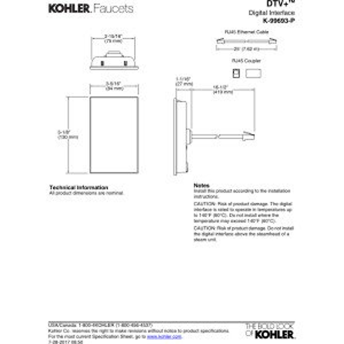 Kohler digital interface