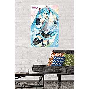Trends International Hatsune Miku - Waving Wall Poster, 22.375" x 34", Unframed Version