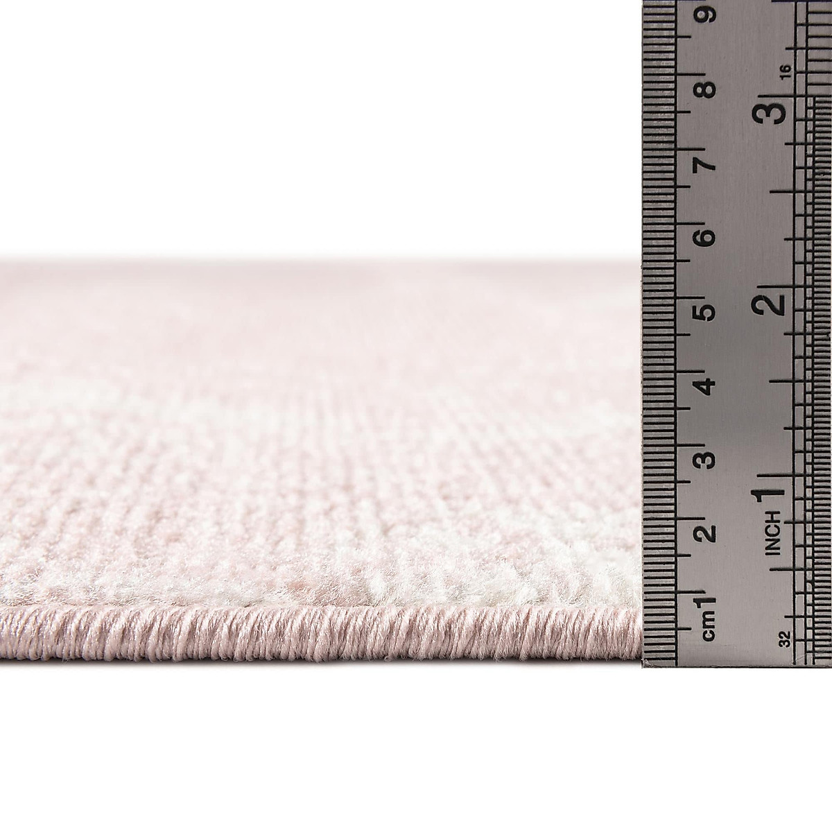 Unique Loom Lennon Collection Area Rug - Zal (4' 1" Round, Pink/ Ivory)