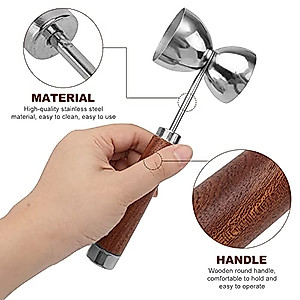 Double Jigger Stainless Steel Cocktail Bartending Tool Bar Measuring Jigger Ounce Cup with Handle Home Office Barware