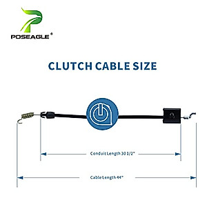 POSEAGLE 946-04091 Clutch Cable Compatible with MTD 946-04091 Clutch Cable, MTD 746-04091 Clutch Cable, 946 04091, 746 04091, 74604091, 94604091 Cable for MTD Many Snow Throwers