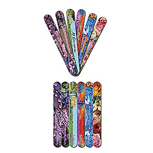 Spanish Christian Emery Board - Faith Hope Love (24-Pack) - 150/150 Grit Colorful Nail File - Nail Spa Party Favors Supplies - Stocking Stuffers Gift for Girls Women Kids Mom Girlfriend Christmas