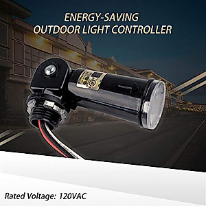 2 Pack Photocell Light Sensor Switch, Swivel Mount, 120-277V AC, Dusk to Dawn Security Light Detection, Hardwired, UL Listed, Photocell Light Control for LED Post Light, Wall Pack, Shoebox Lights