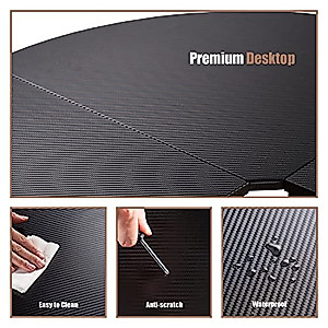 LAZYLAND L Shaped Gaming Desk, 50" Home Office Desk, Office Writing Workstation with Headphone Stand and Cup Holder for Game Player,Office Worker
