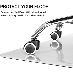 Kuyal Clear Chair mat for Hard Floors 36 x 48 inches Transparent Floor Mats Wood/Tile Protection Mat for Office & Home (36" X 48" Rectangle)