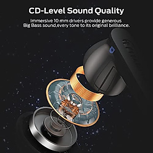 Monster N-Lite Clear Talk Wireless Earbuds Bluetooth 5.3 Headphones with CVC 8.0 Noise Reduction, IPX8 Waterproof in-Ear Stereo Earphones 60H Playtime, with Fast Charging for Sport