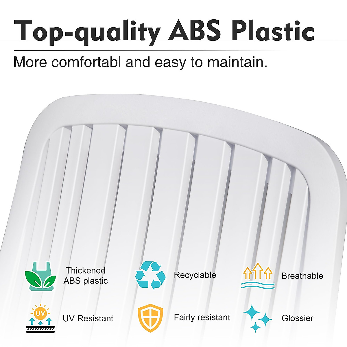 Domi Outdoor Chaise Lounge Set of 3, Pool Lounge Chairs Plastic Adjustable Recliners Tanning Lounge Chair with Table for in-Pool Sunbathing Beach Lawn Poolside, White