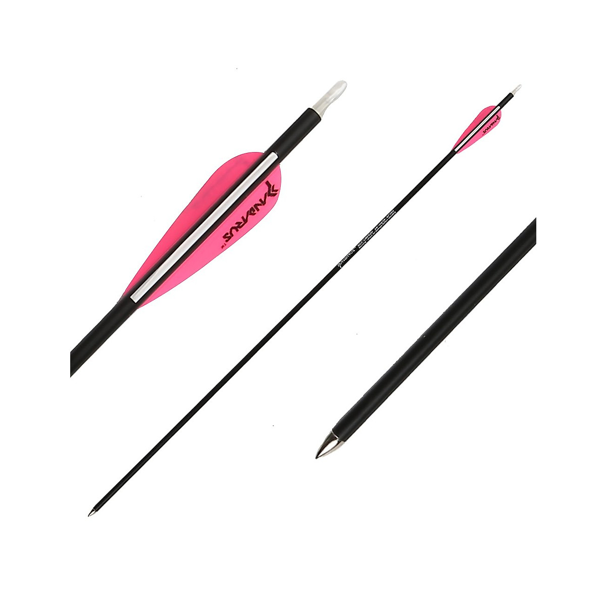 PANDARUS Archery Carbon Arrows 28-Inch Safety Beginner's Target Practice for Compound & Recuve Bow - (Pack of 12) Pink