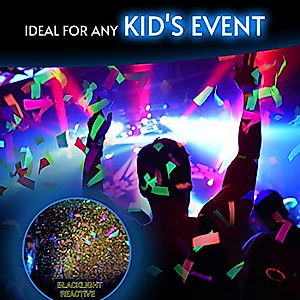 20000 Pieces Glow King Blacklight Reactive Paper Confetti | Premium UV Fluorescent Glow Party Supplies for Decorations and Birthdays | Ideal for Bachelorette, New Year, Wedding, and Events