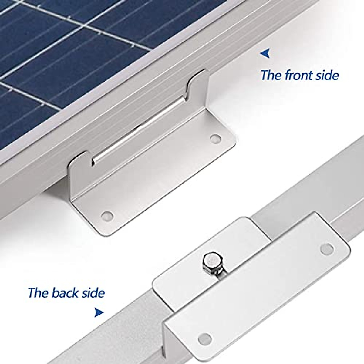 Solar Panel Mounting Brackets, Roof Panels Z Bracket Kit with Nuts Bolts, rv Solar Panel mounting Brackets for Solar Panel, Supporting for RV, Camper,Boats,Cabins,Off Grid (16 Units Brackets)