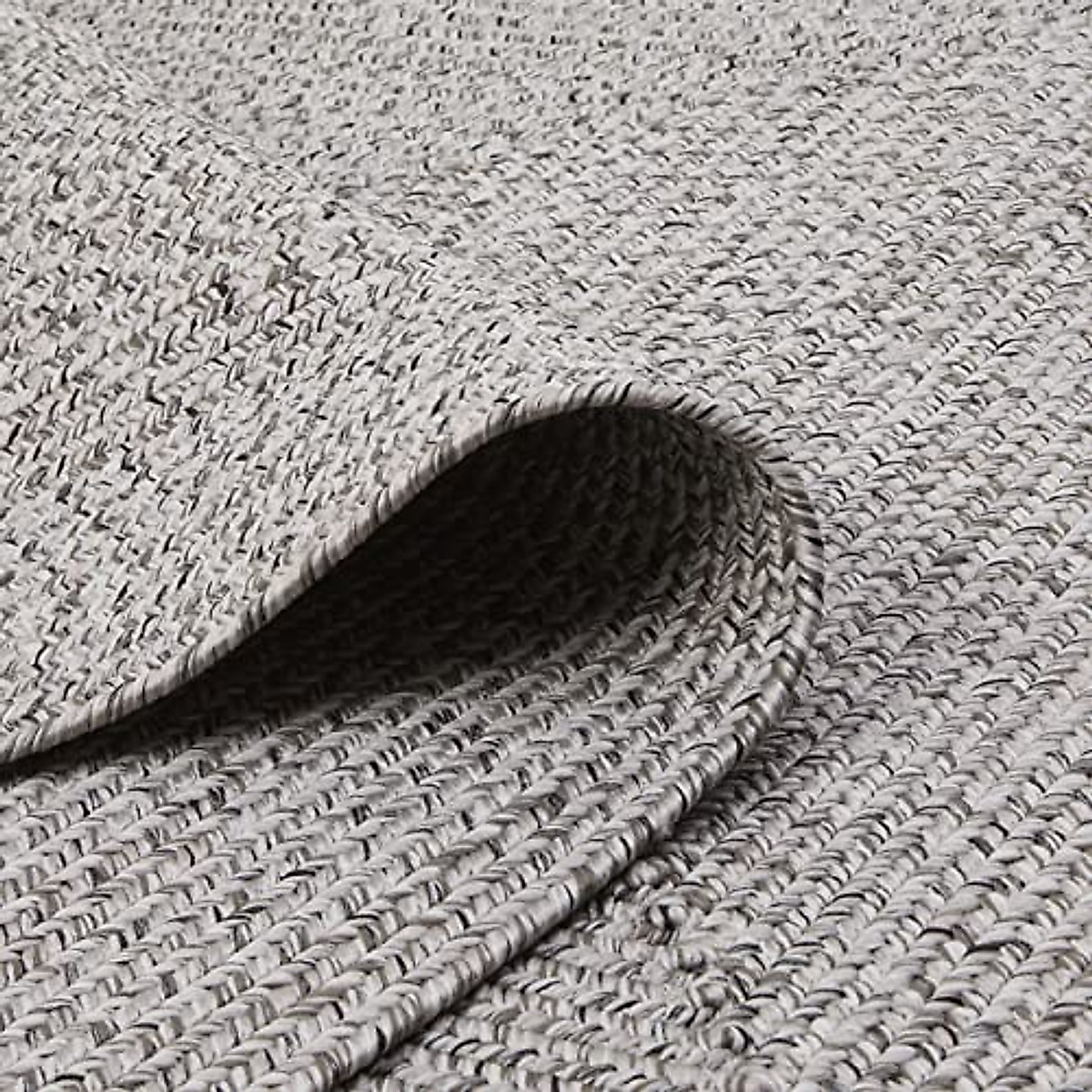 Amazon Basics Rectangular Outdoor Rug For Patio and Balcony, Grey, 13 ft L x 9 ft W