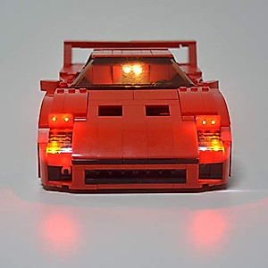ASTEM Led Kits for Lego Ferrari F40, Led Only for Lego10248 (Light Only,Not Include The Lego Set).