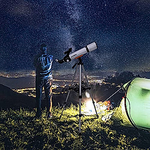 Telescope for Kids&Adults Astronomy Beginners, German Technology AZ Mount Astronomical Refracting Telescope, 70mm Apterure 500mm Focal Length（20X-150X）,with Red-dot finder&Phone Adapter&Waterproof Bag