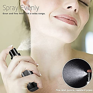 Fivexing 2Pcs Refillable Perfume Atomizer Bottles，Portable Mini Separate Perfume Bottle，Travel and Outings Spray Boxes Dispensers 5ml/0.2oz (Black)