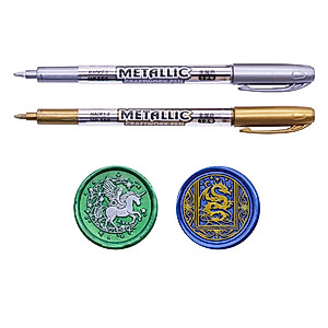 SWANGSA Wax Seal Warmer Kit, Sealing Wax Furnace Tool with 2pcs Wax Seal Pens + Wax Seal Spoon and 2pcs Candles for Sealing Wax Stamp Wedding Invitation Envelope Letter (Wood)