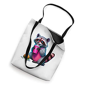 A Cute kawaii Racoon with Shake Tote Bag