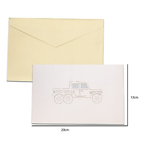 Create idea Jeep Truck Pop Up Card 3D Car Pop Up Card Creative Greeting Card Decorative Gift Cards for Father's Day Birthday Graduation Congratulations