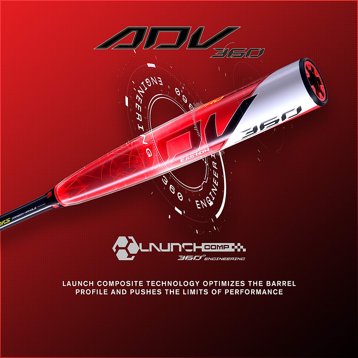 EASTON ADV 360 -10 USA Baseball Bat, 2 5/8 Barrel, 28/18, YBB20ADV10