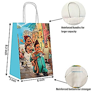 ANYMONYPF 16 Packs of Luca Paper Bag Theme Party Gift Bag Birthday Gift Bag Snack Candy Bag Childrens Party Supplies
