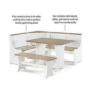 Linon Home Decor Sadie Antique White Nook