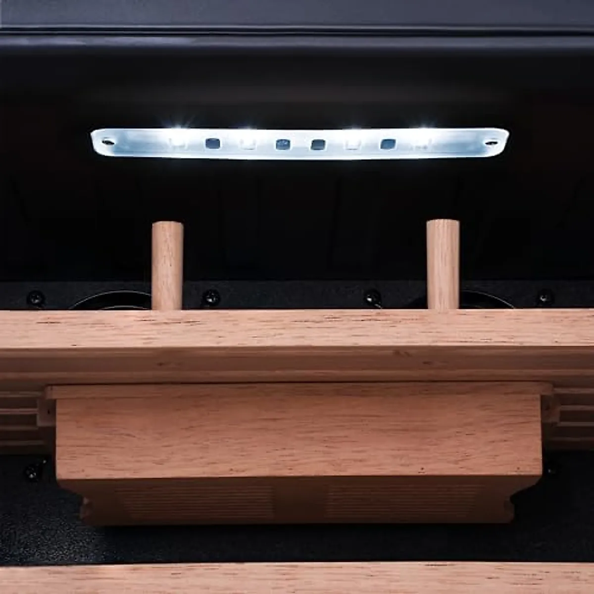 NewAir x Boveda 500 Count Electric Humidor, Spanish Cedar Shelves with Temperature Control, Cigar Humidor Box with Built-In Boveda Humidity Control in Stainless Steel