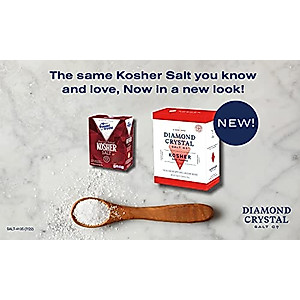 Diamond Crystal Kosher Salt Flakes - Full Flavor, No Additives and Less Sodium - Staple for Professional Chefs and Home Cooks 26 Ounce (New Packaging)