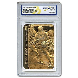(2) Michael Jordan 1986 Fleer WCG GEM MT-10 Rookie Card LOT!