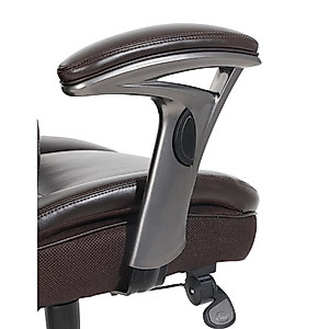 Serta® Smart Layers™ Siena Ergonomic Bonded Leather Mid-Back Manager's Chair, Brown