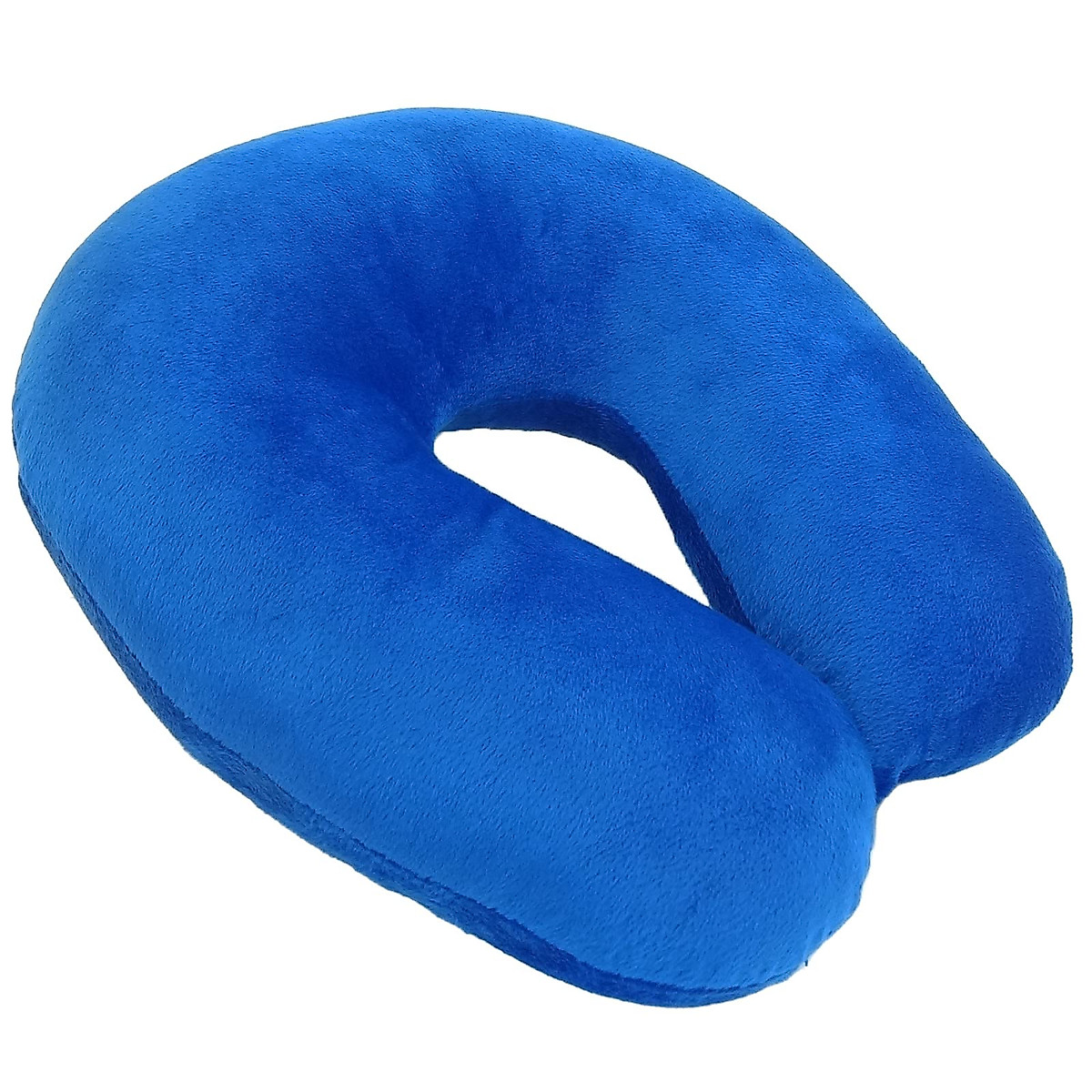 Wolf Essentials Adult Cozy Soft Microfiber Neck Pillow, Compact, Perfect for Plane or Car Travel, Cobalt