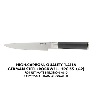 Babish High-Carbon 1.4116 German Steel 8 Inch Full Tang, Forged Carving Kitchen Knife