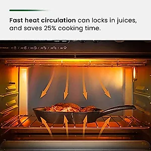 VAL CUCINE 26.3 QT/25 L Extra-Large Smart Air Fryer Toaster Oven, 10-in-1 Convection Countertop Oven Combination (Black Matte Stainless Steel)