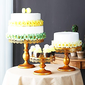 7Pcs Cake Stand and Pastry Trays Metal Cupcake Holder Fruits Dessert Display Plate for Baby Shower Wedding Birthday Party Celebration